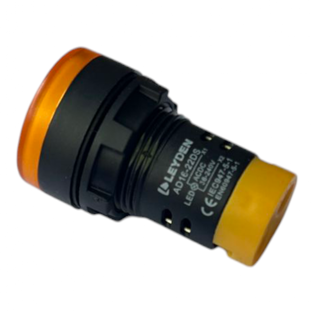 LEYDEN® 36-240V AC/DC Multiple Voltage LED Round Indicator 22mm Panel Mount LED Indicator Pilot ...